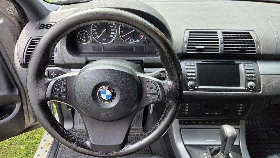Grey BMW X5 2004 in Alytus, with an engine capacity of 2.98 L and mileage of 268 thousand km for 4300 €, photo 10 on AUTOMOTO.COM.LV