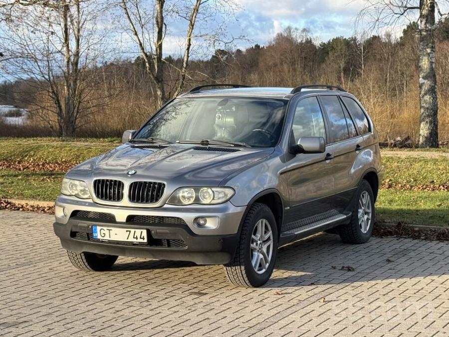 Grey BMW X5 2005 in Riga, with an engine capacity of 3.00 L and mileage of 426 thousand km for 5900 €, photo 1 on AUTOMOTO.COM.LV