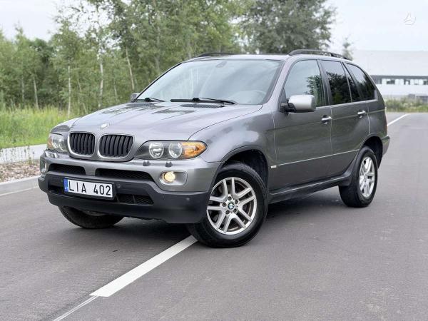 Pelēks BMW X5 2005 Viļņa, ar dzinēja tilpumu 2.98 L un nobraukumu 350 tūkst. km par 4400 €, foto 1 vietnē AUTOMOTO.COM.LV