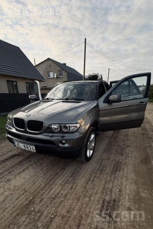 Grey BMW X5 2005 in Daugavpils, with an engine capacity of 3.00 L and mileage of 293 thousand km for 4900 €, photo  on AUTOMOTO.COM.LV