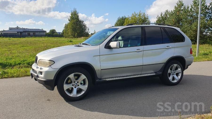 Grey BMW X5 2005 in Riga, with an engine capacity of 3.00 L and mileage of 225 thousand km for 7200 €, photo 1 on AUTOMOTO.COM.LV