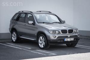 Grey BMW X5 2006 in Riga, with an engine capacity of 3.00 L and mileage of 345 thousand km for 5990 €, photo 4 on AUTOMOTO.COM.LV