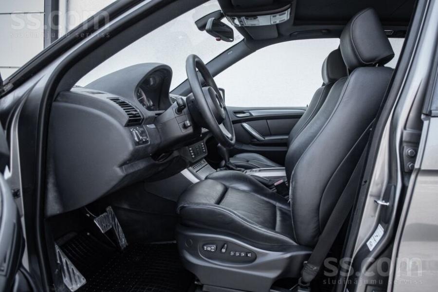 Grey BMW X5 2006 in Riga, with an engine capacity of 3.00 L and mileage of 345 thousand km for 5990 €, photo 8 on AUTOMOTO.COM.LV