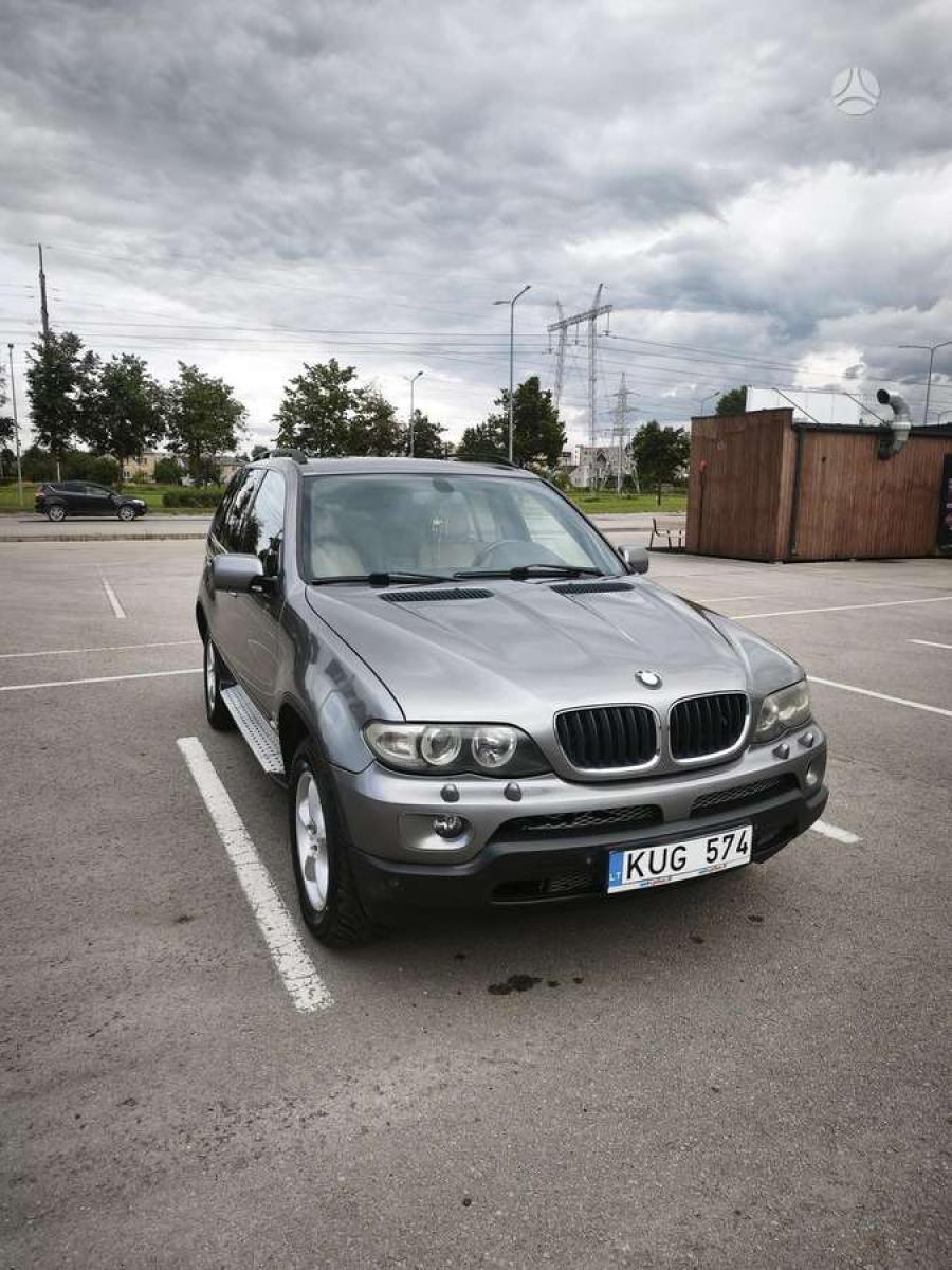 Pelēks BMW X5 2006 Šauļi, ar dzinēja tilpumu 2.99 L un nobraukumu 281 tūkst. km par 4200 €, foto 1 vietnē AUTOMOTO.COM.LV