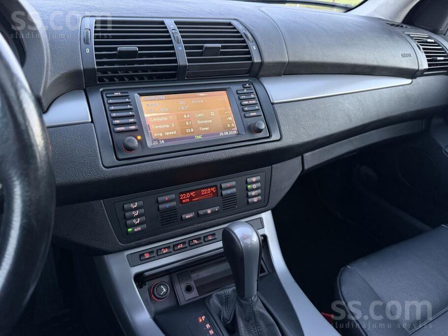 Grey BMW X5 2006 in Riga, with an engine capacity of 3.00 L and mileage of 304 thousand km for 3700 €, photo 15 on AUTOMOTO.COM.LV