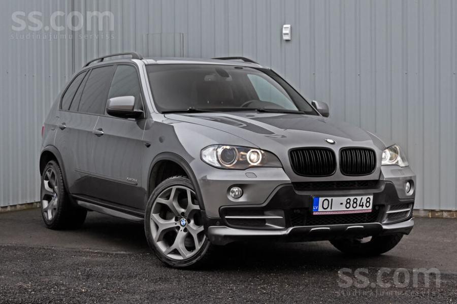 Grey BMW X5 2008 in Ogre, with an engine capacity of 3.00 L and mileage of 329 thousand km for 8500 €, photo 1 on AUTOMOTO.COM.LV