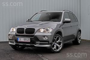 Grey BMW X5 2008 in Ogre, with an engine capacity of 3.00 L and mileage of 329 thousand km for 8500 €, photo 2 on AUTOMOTO.COM.LV