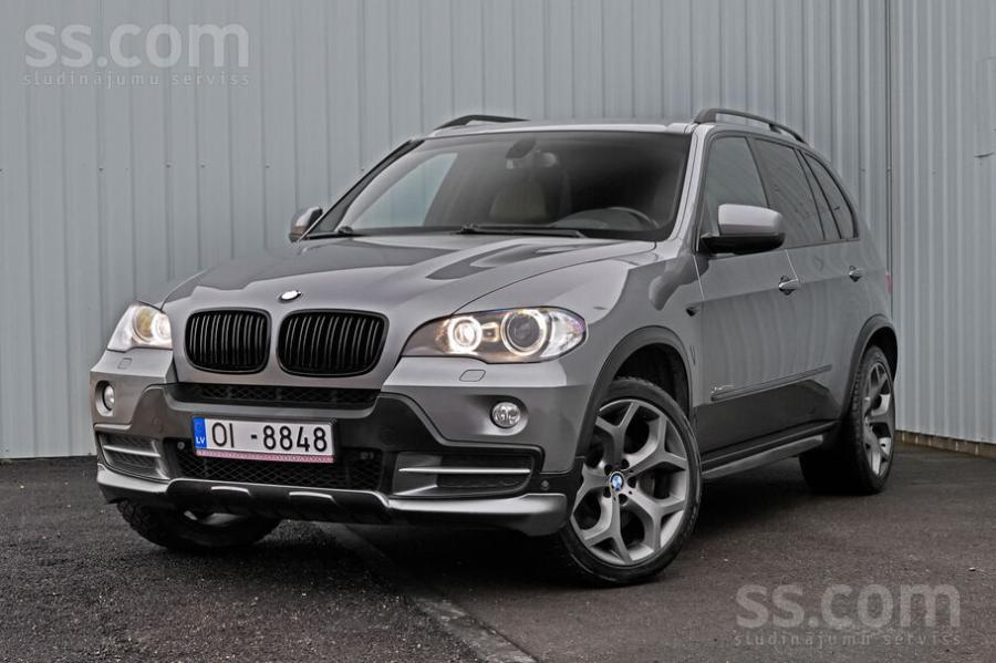 Grey BMW X5 2008 in Ogre, with an engine capacity of 3.00 L and mileage of 329 thousand km for 8500 €, photo 2 on AUTOMOTO.COM.LV