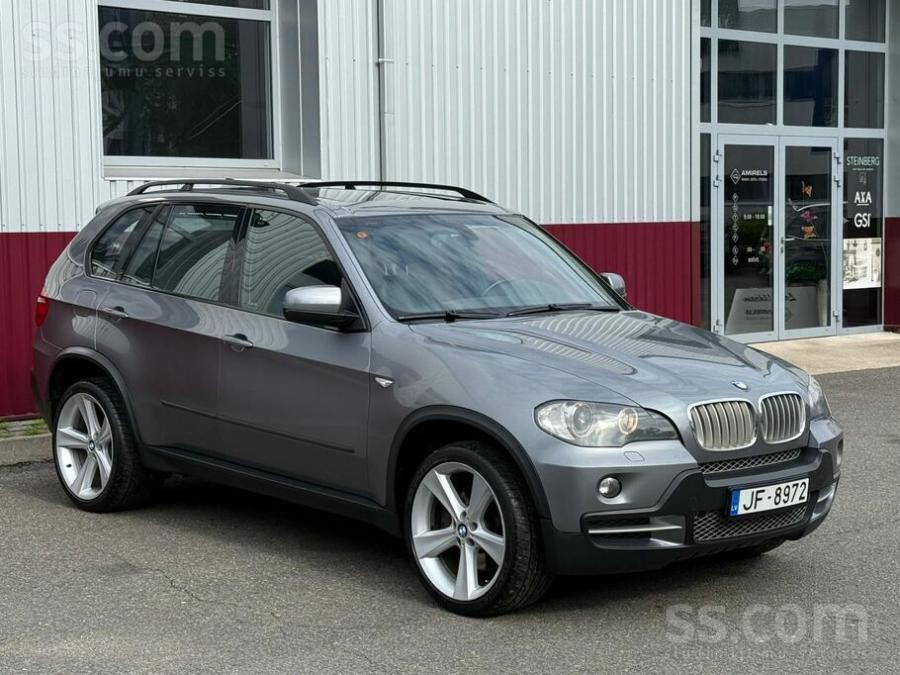 Pelēks BMW X5 2008 Rīga, ar dzinēja tilpumu 3.00 L un nobraukumu 229 tūkst. km par 8590 €, foto 1 vietnē AUTOMOTO.COM.LV