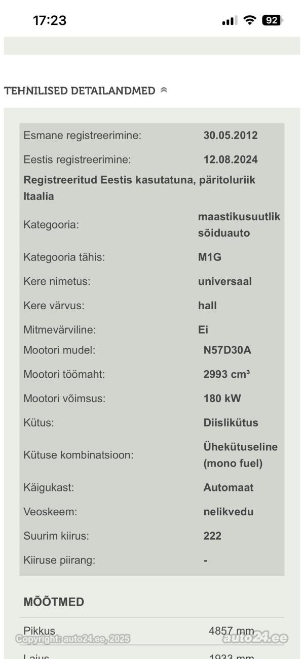 Pelēks BMW X5 2012 Tallina, ar dzinēja tilpumu 3.00 L un nobraukumu 251 tūkst. km par 10500 €, foto 11 vietnē AUTOMOTO.COM.LV