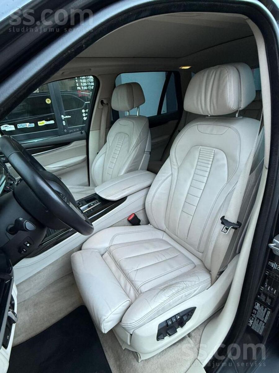 Grey BMW X5 2014 in Riga, with an engine capacity of 3.00 L and mileage of 331 thousand km for 14990 €, photo 25 on AUTOMOTO.COM.LV