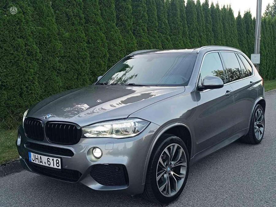 Pelēks BMW X5 2014 Viļņa, ar dzinēja tilpumu 2.98 L un nobraukumu 186 tūkst. km par 14700 €, foto 1 vietnē AUTOMOTO.COM.LV