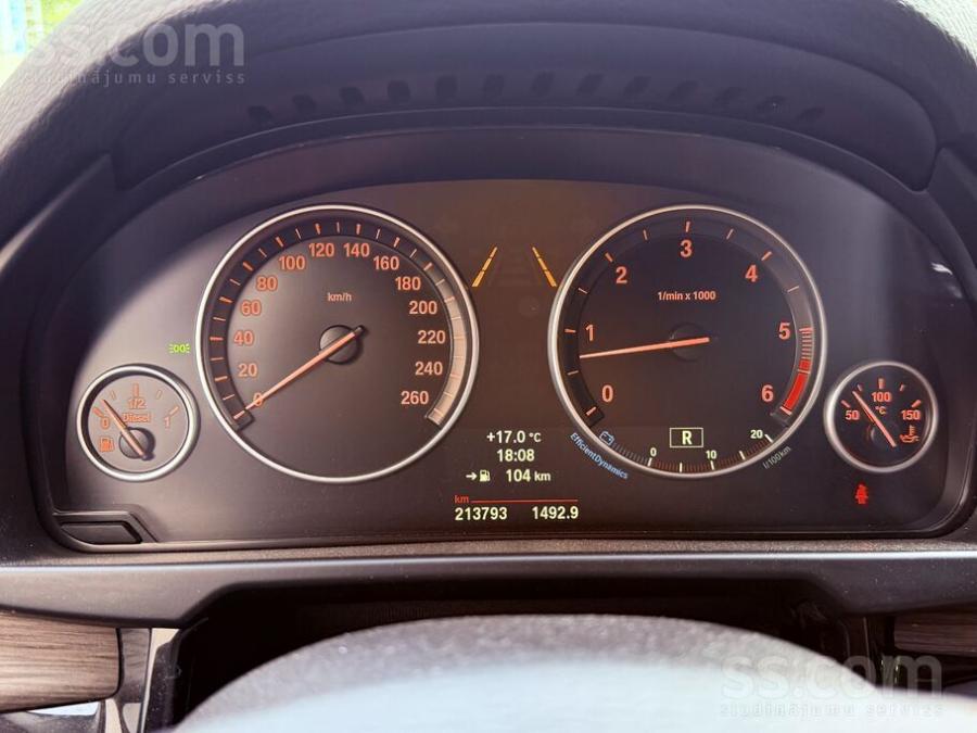 Grey BMW X5 2014 in Riga, with an engine capacity of 3.00 L and mileage of 214 thousand km for 20950 €, photo 14 on AUTOMOTO.COM.LV