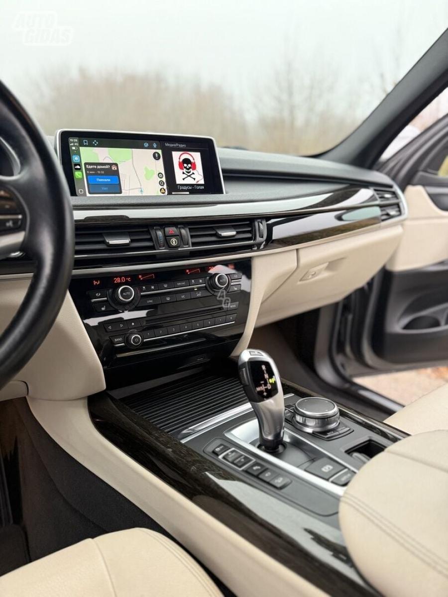 Grey BMW X5 2017 in Vilnius, with an engine capacity of 3.00 L and mileage of 104 thousand km for 20500 €, photo 17 on AUTOMOTO.COM.LV