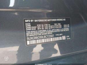 Grey BMW X5 2020 in Klaipeda, with an engine capacity of 3.00 L and mileage of 131 thousand km for 17000 €, photo 10 on AUTOMOTO.COM.LV