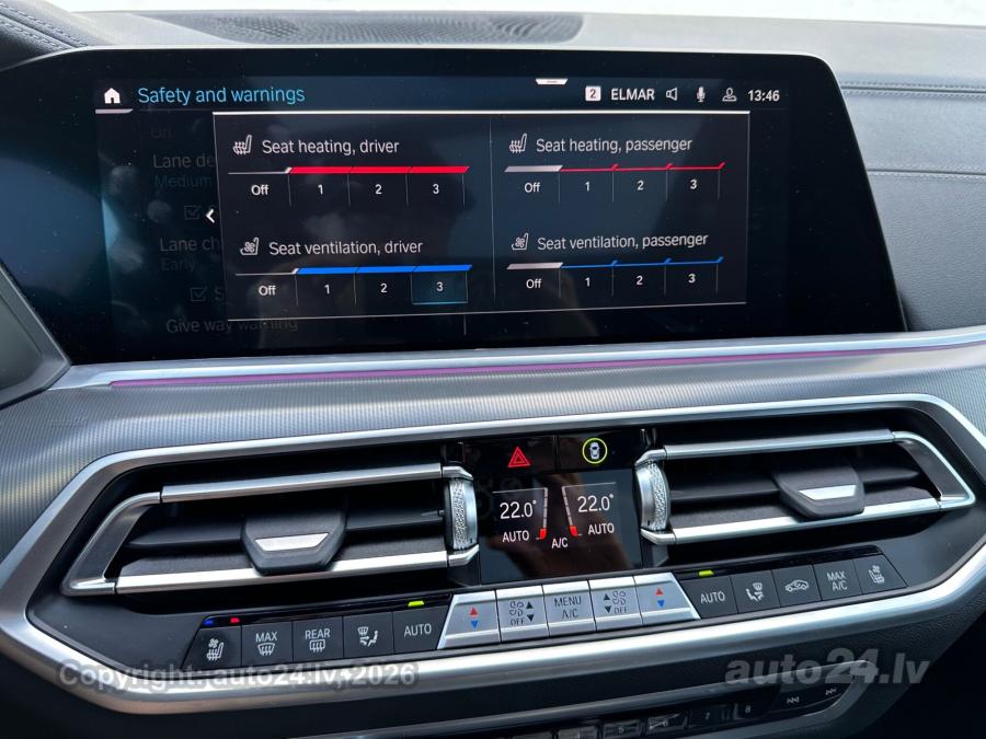 Pelēks BMW X5 2021 Tallina, ar dzinēja tilpumu 3.00 L un nobraukumu 92 tūkst. km par 51500 €, foto 16 vietnē AUTOMOTO.COM.LV