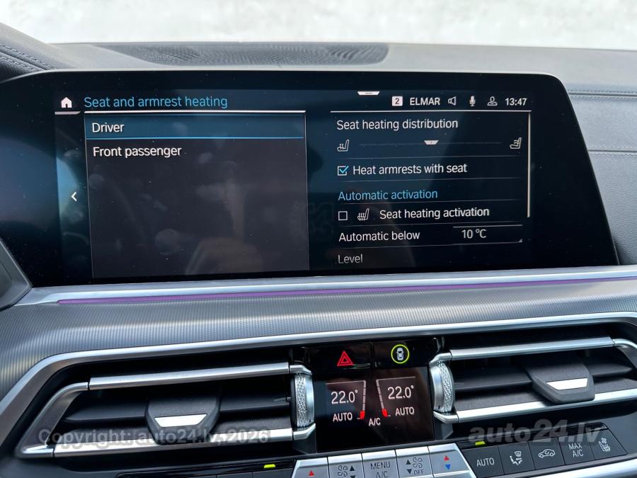 Pelēks BMW X5 2021 Tallina, ar dzinēja tilpumu 3.00 L un nobraukumu 92 tūkst. km par 51500 €, foto 18 vietnē AUTOMOTO.COM.LV