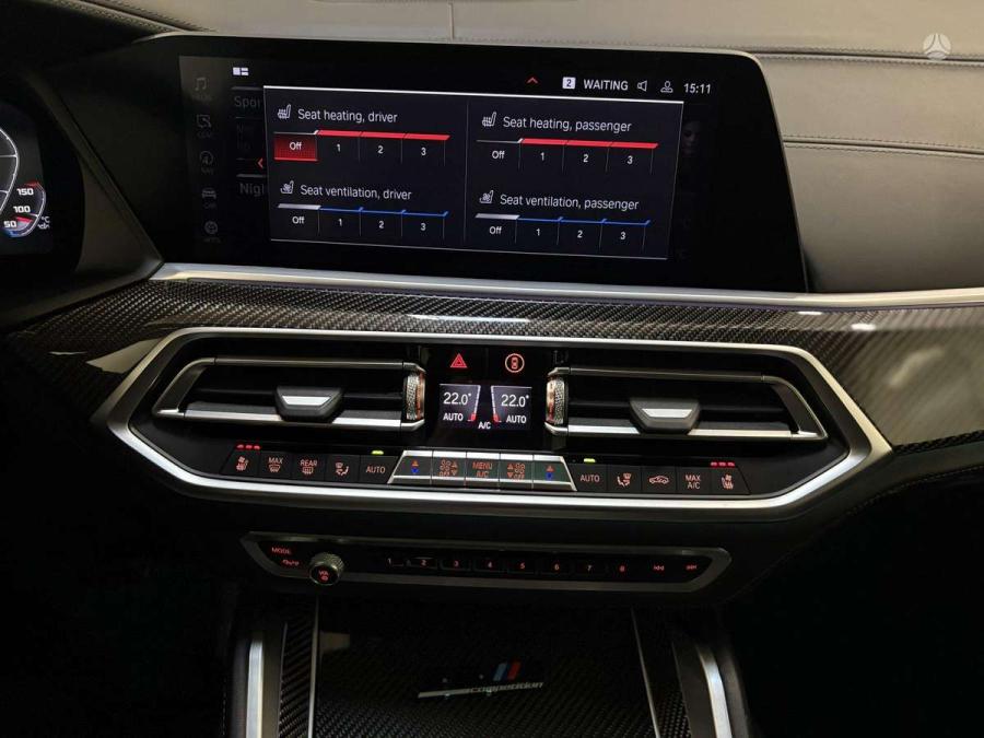 Черный БМВ Х5 М 2020 в Вильнюс, объемом двигателя 4.40 л и пробегом 113 тыс. км за 59990 €, фото 25 на AUTOMOTO.COM.LV