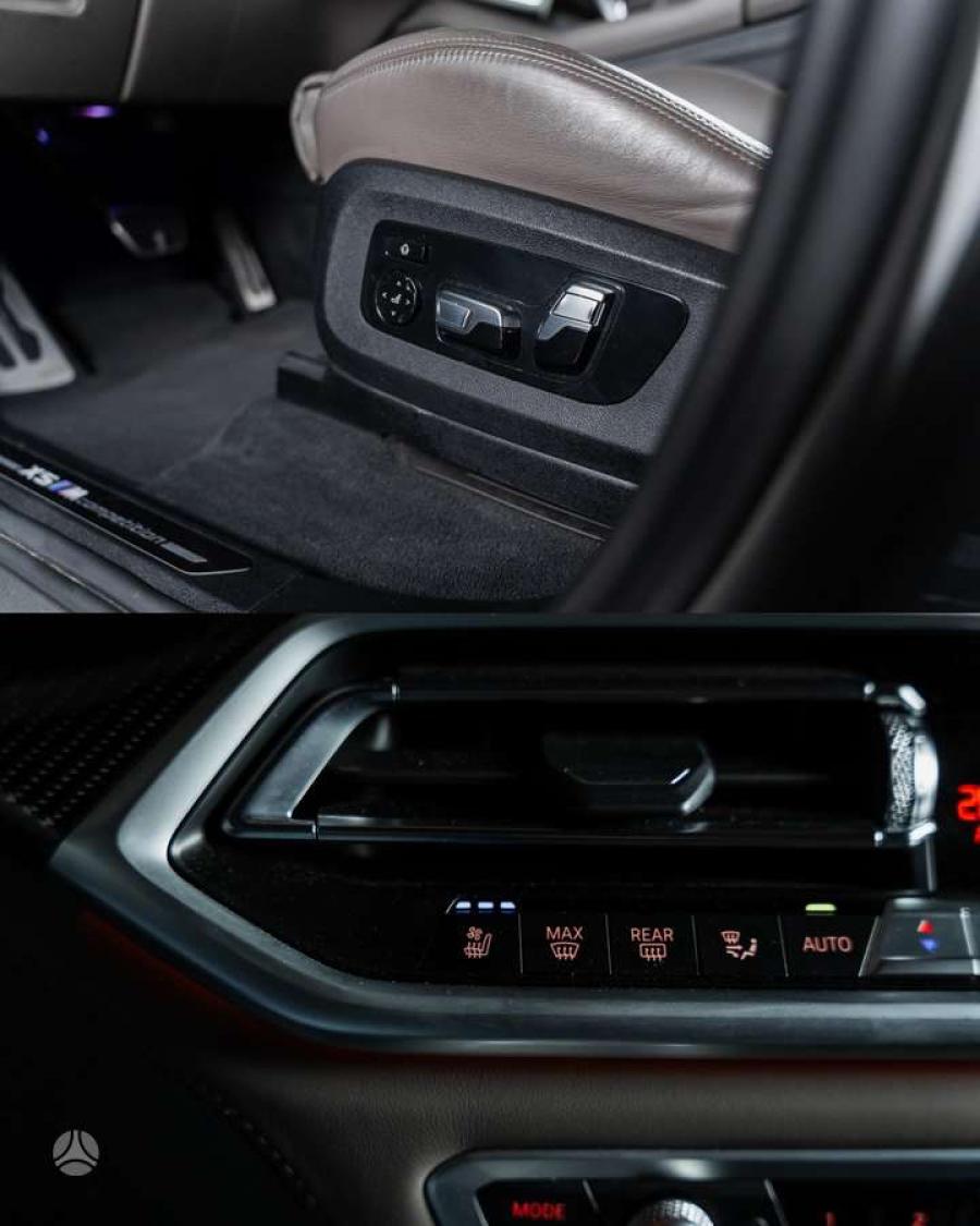 Pelēks BMW X5 M 2022 Viļņa, ar dzinēja tilpumu 4.40 L un nobraukumu 62 tūkst. km par 77000 €, foto 17 vietnē AUTOMOTO.COM.LV