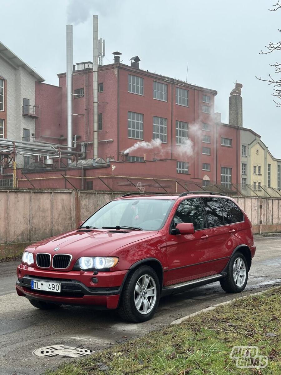 Red BMW X5 2002 in Siauliai, with an engine capacity of 4.60 L and mileage of 230 thousand km for 5500 €, photo 1 on AUTOMOTO.COM.LV