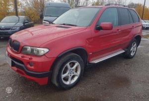 Red BMW X5 2005 in Siauliai, with an engine capacity of 3.00 L and mileage of 400 thousand km for 3950 €, photo  on AUTOMOTO.COM.LV