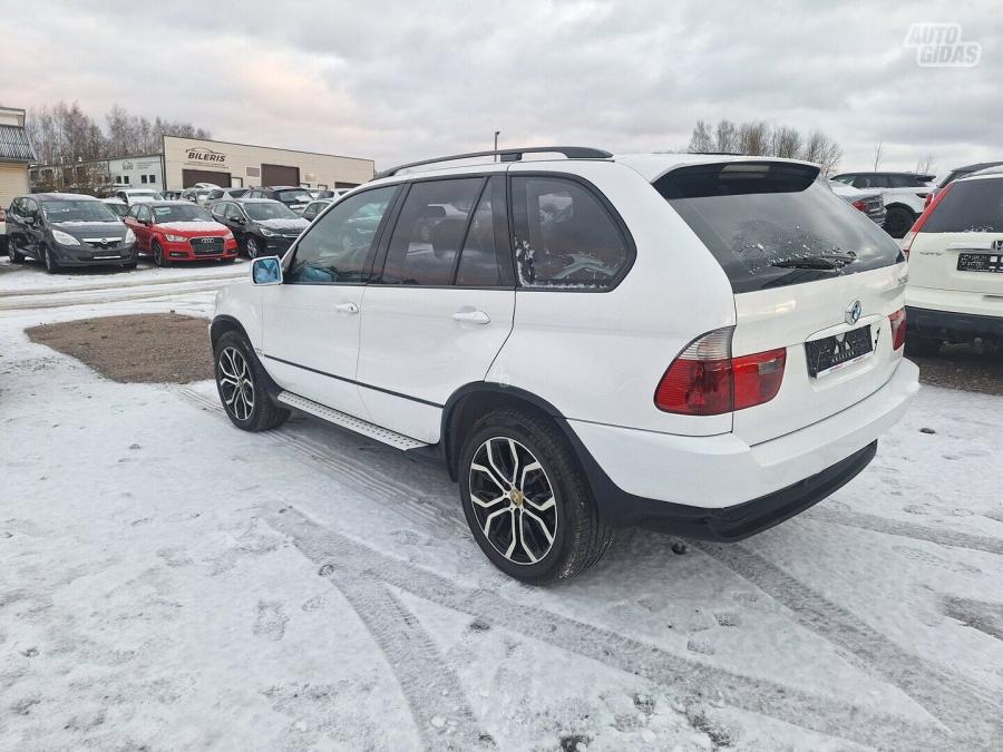 White BMW X5 2003 in Utena, with an engine capacity of 3.00 L and mileage of 388 thousand km for 3750 €, photo 5 on AUTOMOTO.COM.LV