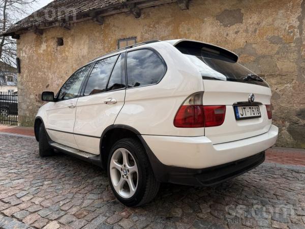 White BMW X5 2004 in Cesis, with an engine capacity of 3.00 L and mileage of 447 thousand km for 3190 €, photo 3 on AUTOMOTO.COM.LV