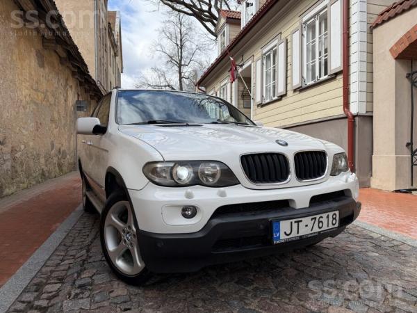 White BMW X5 2004 in Cesis, with an engine capacity of 3.00 L and mileage of 447 thousand km for 3190 €, photo 5 on AUTOMOTO.COM.LV