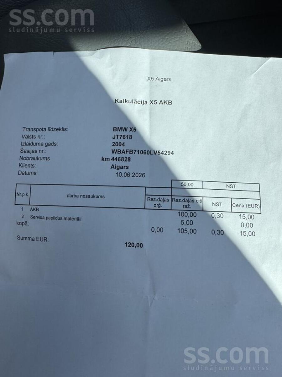 Balts BMW X5 2004 Rīga, ar dzinēja tilpumu 3.00 L un nobraukumu 450 tūkst. km par 3995 €, foto 14 vietnē AUTOMOTO.COM.LV