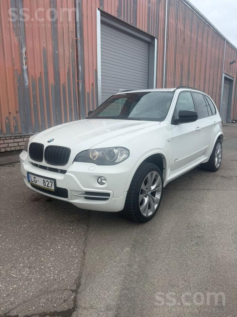 White BMW X5 2007 in Riga, with an engine capacity of 3.00 L and mileage of 0 thousand km for 8500 €, photo 3 on AUTOMOTO.COM.LV