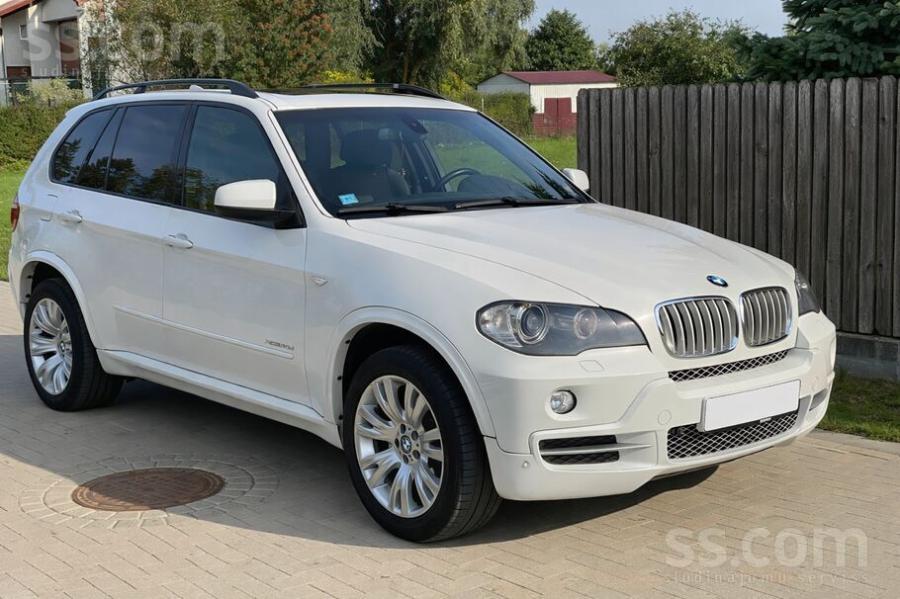 Balts BMW X5 2009 Rīga, ar dzinēja tilpumu 3.00 L un nobraukumu 355 tūkst. km par 9500 €, foto 1 vietnē AUTOMOTO.COM.LV