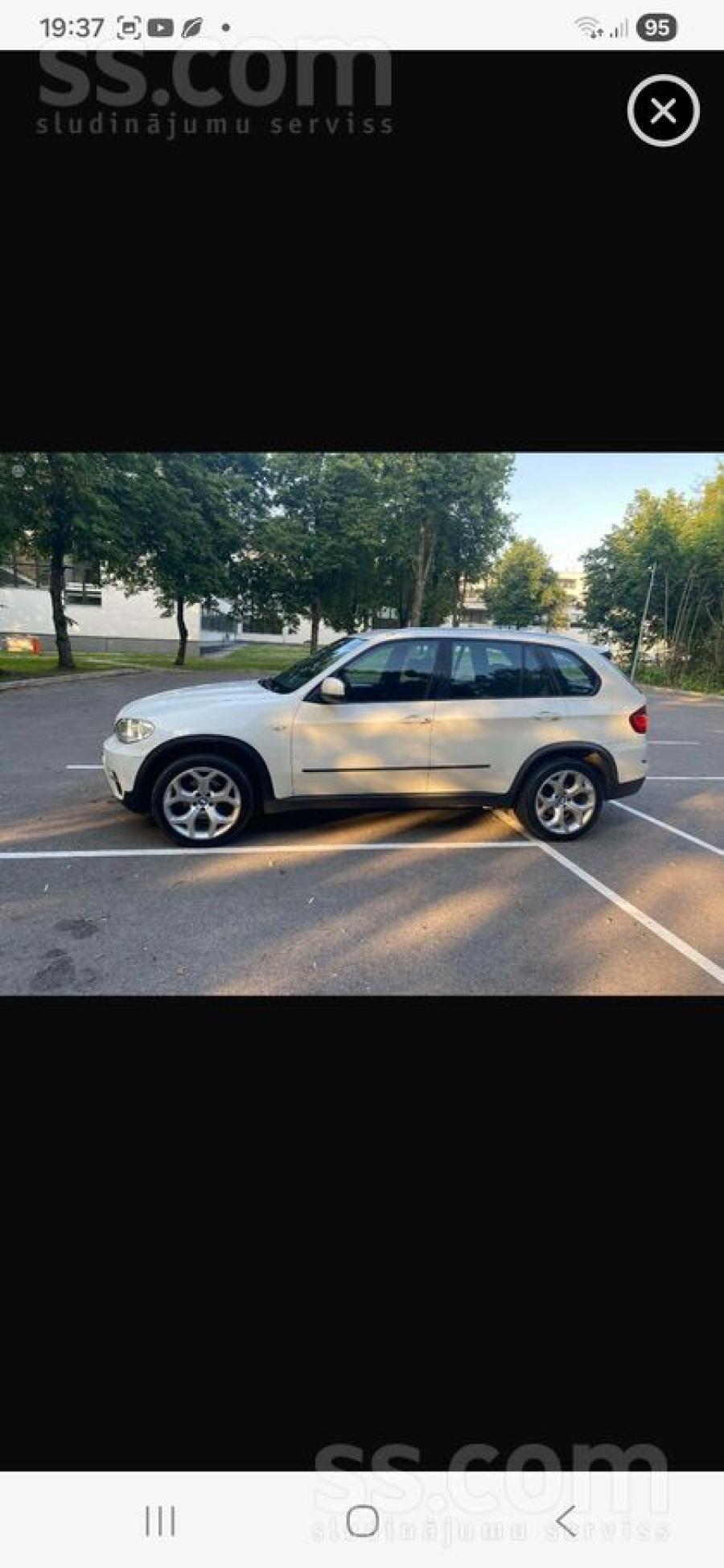 White BMW X5 2011 in Riga, with an engine capacity of 3.00 L and mileage of 179 thousand km for 11950 €, photo 4 on AUTOMOTO.COM.LV