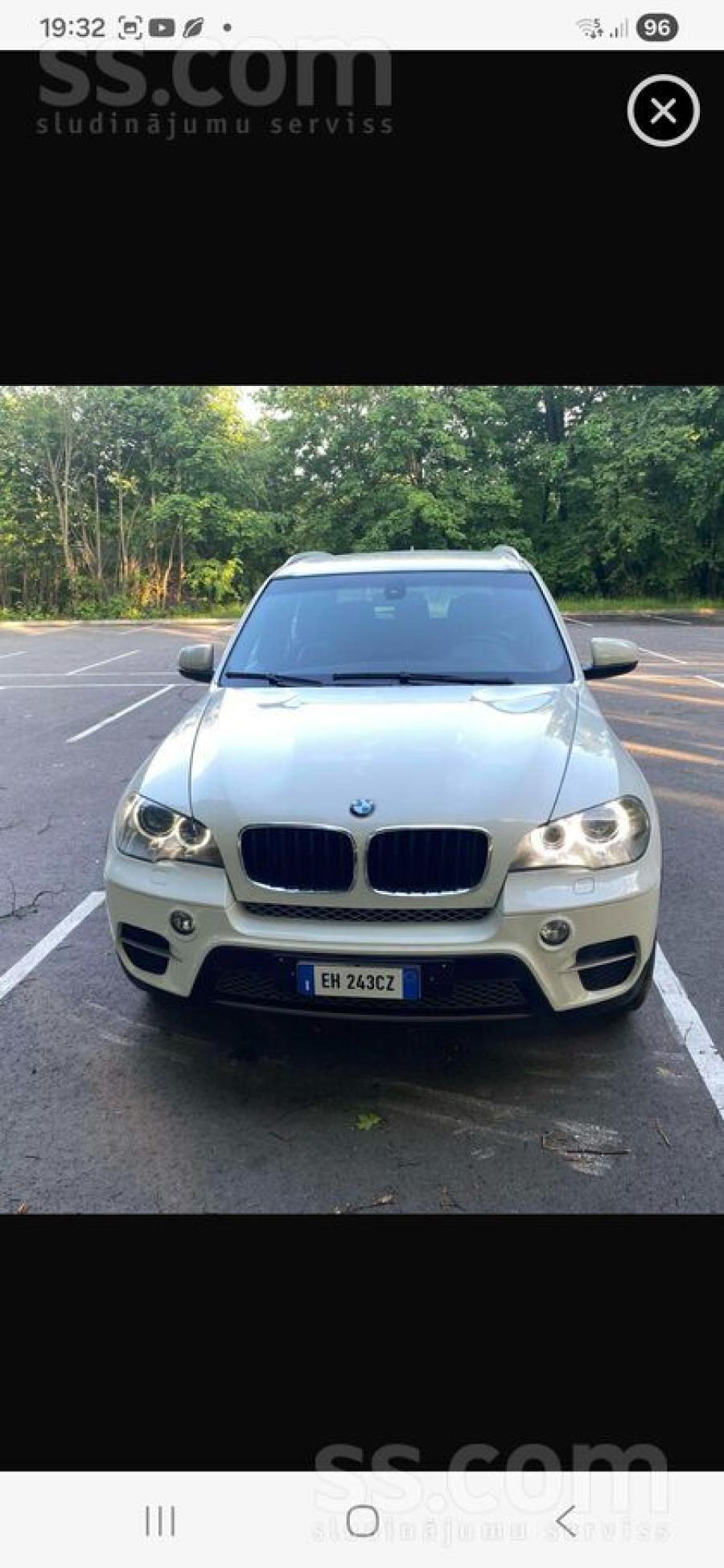 White BMW X5 2011 in Riga, with an engine capacity of 3.00 L and mileage of 179 thousand km for 11950 €, photo 6 on AUTOMOTO.COM.LV
