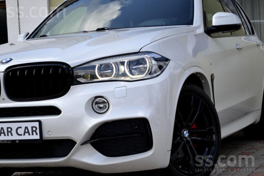 White BMW X5 2014 in Tukums, with an engine capacity of 3.00 L and mileage of 276 thousand km for 20990 €, photo 6 on AUTOMOTO.COM.LV