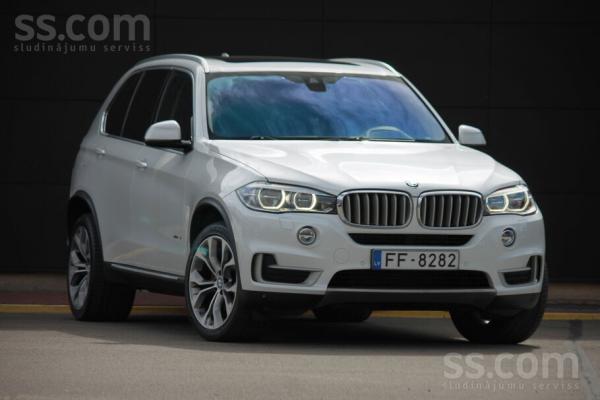 White BMW X5 2015 in Riga, with an engine capacity of 3.00 L and mileage of 226 thousand km for 21550 €, photo 2 on AUTOMOTO.COM.LV