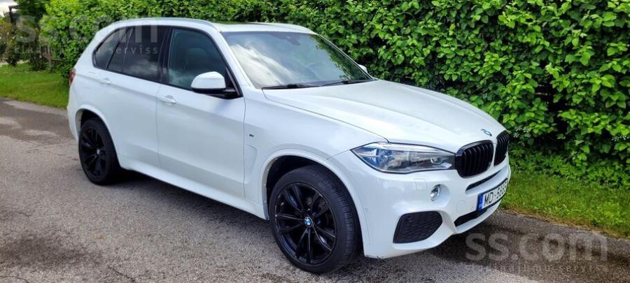 White BMW X5 2015 in Riga, with an engine capacity of 3.00 L and mileage of 184 thousand km for 22300 €, photo 5 on AUTOMOTO.COM.LV