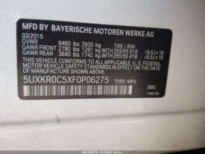 White BMW X5 2015 in Klaipeda, with an engine capacity of 3.00 L and mileage of 170 thousand km for 6700 €, photo 10 on AUTOMOTO.COM.LV