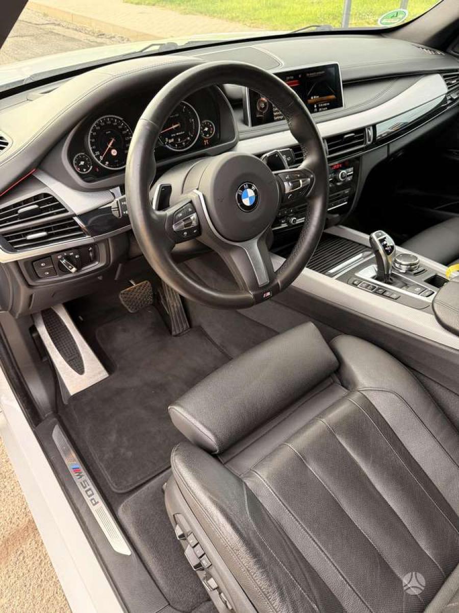 White BMW X5 2016 in Trakai, with an engine capacity of 2.99 L and mileage of 224 thousand km for 22000 €, photo 14 on AUTOMOTO.COM.LV