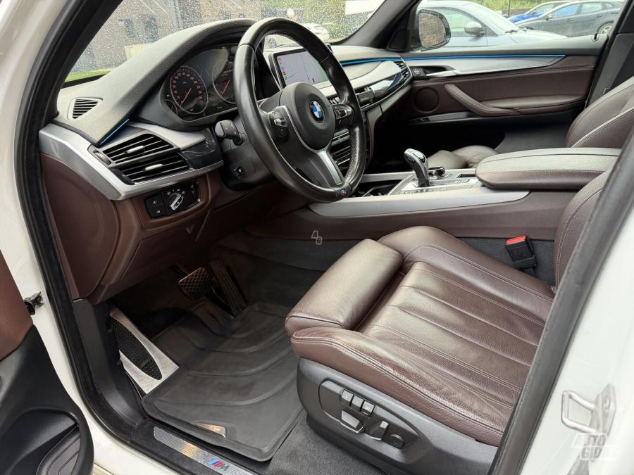 White BMW X5 2016 in Vilnius, with an engine capacity of 3.00 L and mileage of 155 thousand km for 18500 €, photo 26 on AUTOMOTO.COM.LV