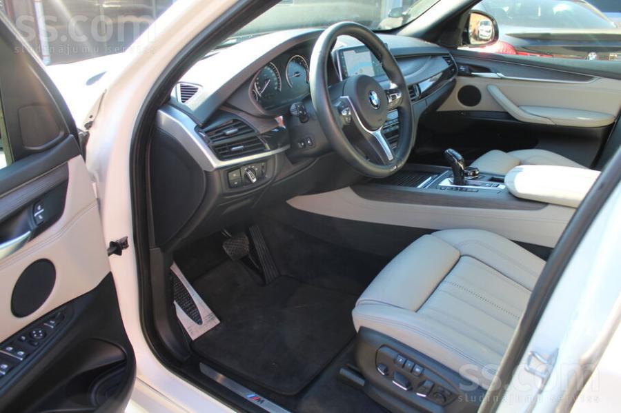 White BMW X5 2017 in Liepaja, with an engine capacity of 3.00 L and mileage of 164 thousand km for 29500 €, photo 8 on AUTOMOTO.COM.LV