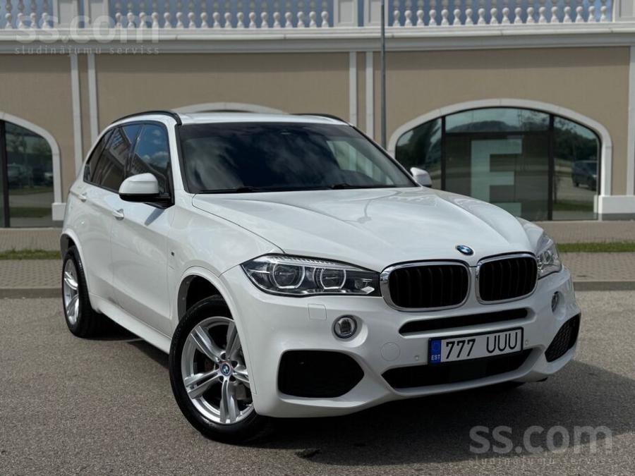 White BMW X5 2018 in Riga, with an engine capacity of 3.00 L and mileage of 186 thousand km for 24900 €, photo 1 on AUTOMOTO.COM.LV