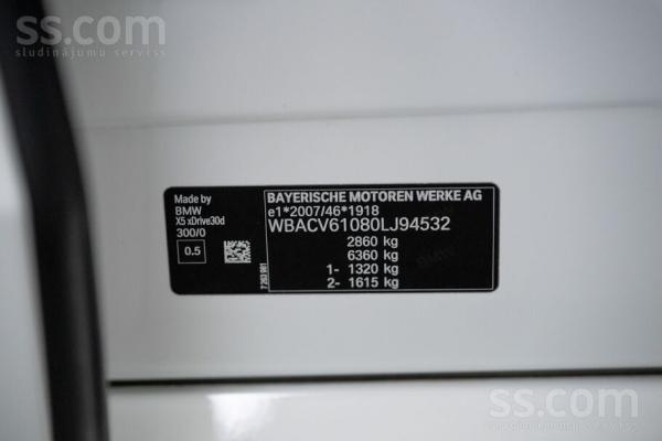 Balts BMW X5 2019 Rīga, ar dzinēja tilpumu 3.00 L un nobraukumu 110 tūkst. km par 46500 €, foto 8 vietnē AUTOMOTO.COM.LV
