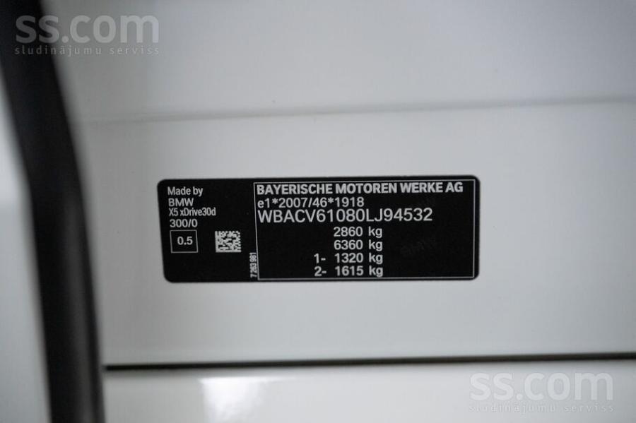 Balts BMW X5 2019 Rīga, ar dzinēja tilpumu 3.00 L un nobraukumu 110 tūkst. km par 46500 €, foto 9 vietnē AUTOMOTO.COM.LV