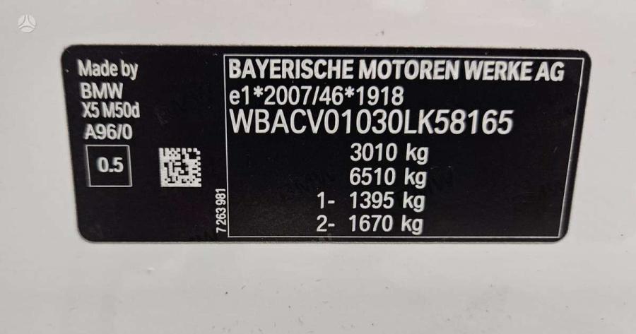 Balts BMW X5 2019 Marijampole, ar dzinēja tilpumu 2.99 L un nobraukumu 258 tūkst. km par 33900 €, foto 43 vietnē AUTOMOTO.COM.LV