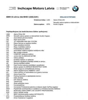 White BMW X5 2022 in Riga, with an engine capacity of 2.99 L and mileage of 50 thousand km for 52000 €, photo 16 on AUTOMOTO.COM.LV
