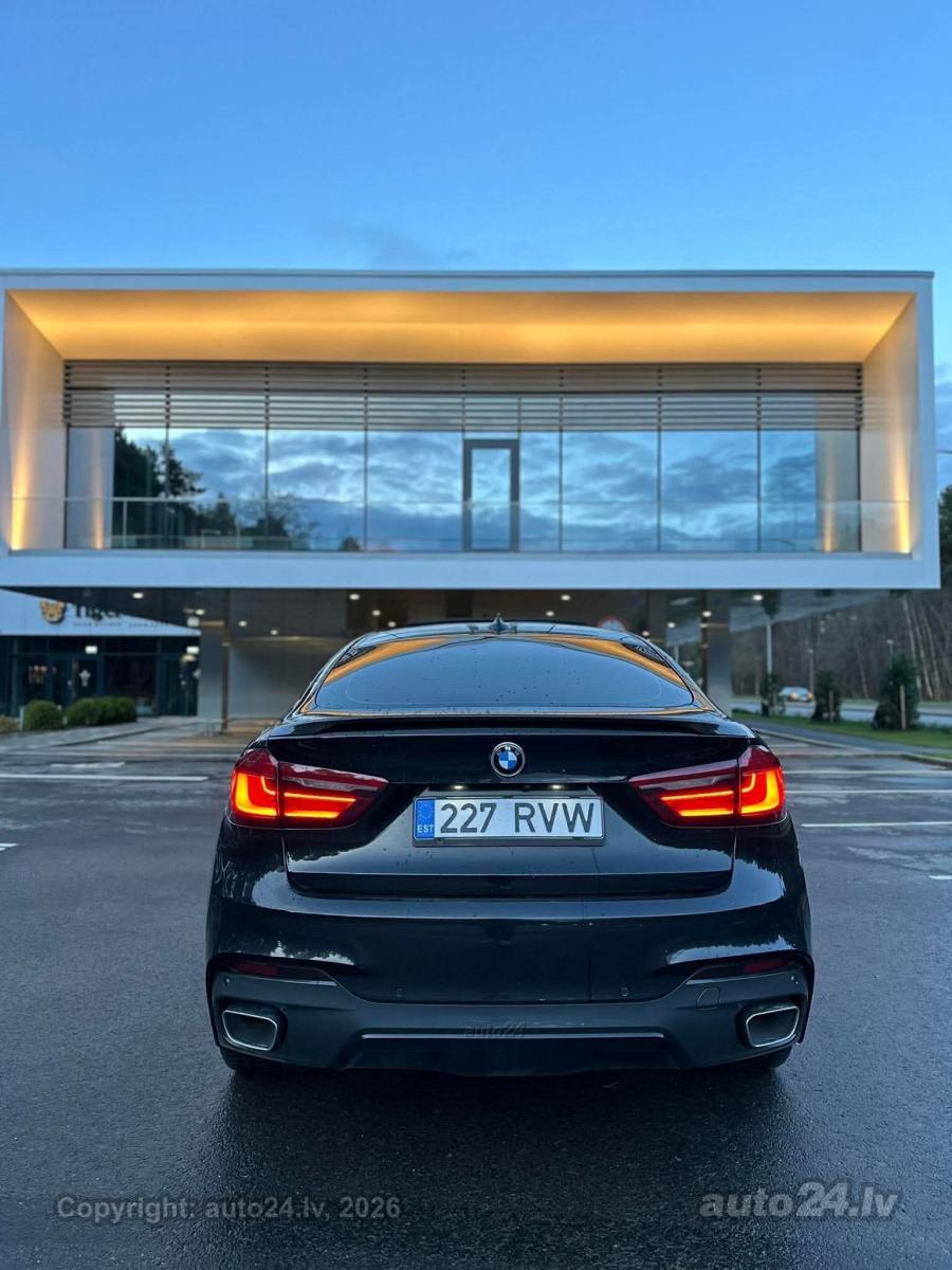 Black BMW X6 2016 in Tallinn, with an engine capacity of 3.00 L and mileage of 0 thousand km for 30000 €, photo 8 on AUTOMOTO.COM.LV