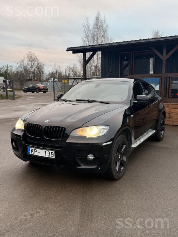 Black BMW X6 2008 in Riga, with an engine capacity of 3.00 L and mileage of 0 thousand km for 11500 €, photo 4 on AUTOMOTO.COM.LV