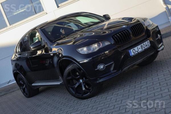 Black BMW X6 2009 in Riga, with an engine capacity of 3.00 L and mileage of 0 thousand km for 10995 €, photo 5 on AUTOMOTO.COM.LV