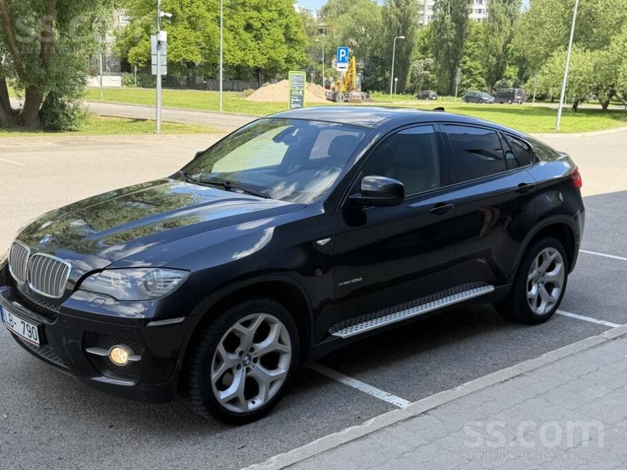 Black BMW X6 2009 in Riga, with an engine capacity of 3.00 L and mileage of 366 thousand km for 11498 €, photo 6 on AUTOMOTO.COM.LV