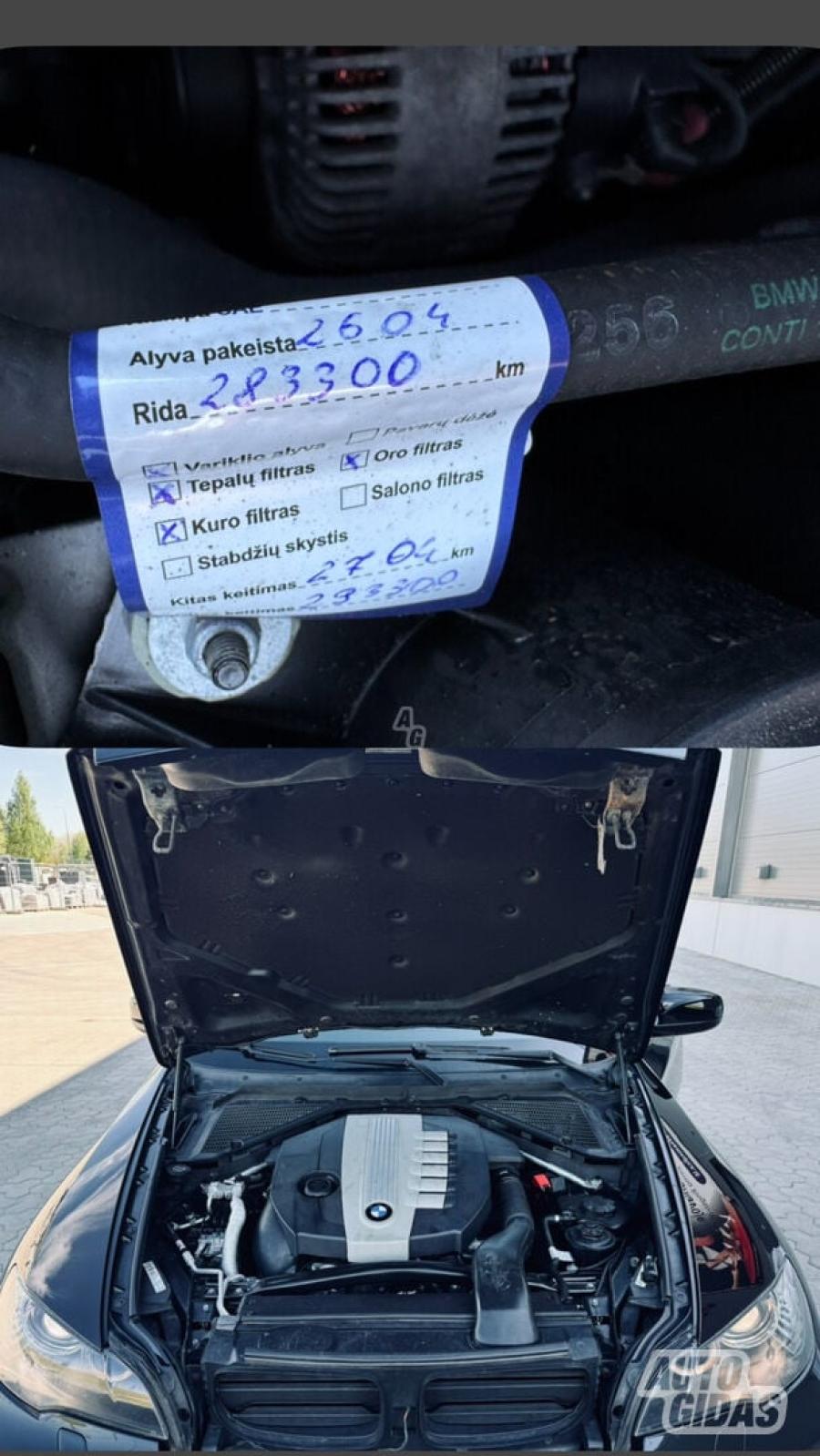 Black BMW X6 2009 in Kaunas, with an engine capacity of 3.00 L and mileage of 283 thousand km for 12100 €, photo 28 on AUTOMOTO.COM.LV
